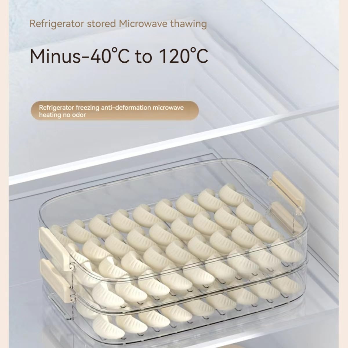 MANHONGYU 4-layer Food Storage Container, Dumpling Box,Cookie Container,Transparent Food Preservation Box for Kitchen and Refrigerator, Stackable Snack Container with Lid,Good Sealing,Heighten