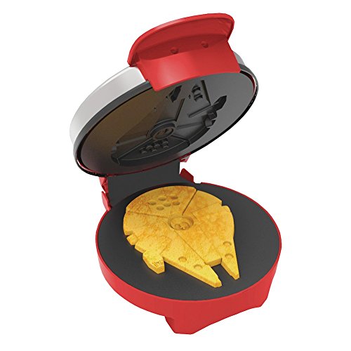 UNCANNY BRANDS Star Wars Waffle Maker Millenium Falcon Waffle Maker, Makes 7" Waffles Officially Licensed Disney Waffle Maker Star Wars Waffle Iron