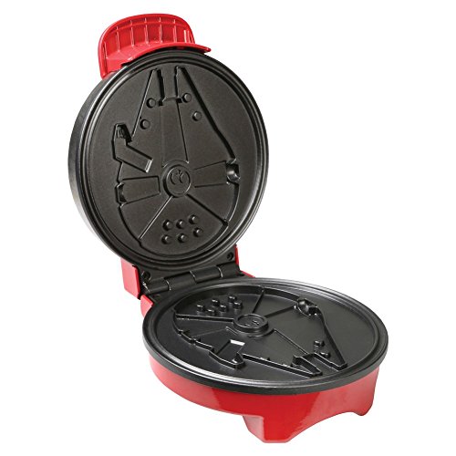 UNCANNY BRANDS Star Wars Waffle Maker Millenium Falcon Waffle Maker, Makes 7" Waffles Officially Licensed Disney Waffle Maker Star Wars Waffle Iron