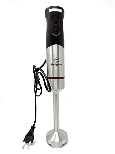 Westinghouse 220 Volt Hand Blender 1000W - 3 in 1 Hand blender includes blending shaft, 500 ml chopper bowl, 700 ml beaker and whisk-220V 240V (Not For Use In USA)