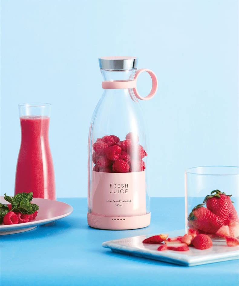 Portable Blender, USB Rechargeable Mini Juicer Blender, Personal Size Blender for Juices, Shakes and Smoothies, Best gift for lovers to lover on Valentine's Day (Pink)