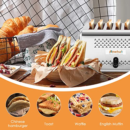 Newhai Commercial Toaster Bread Baking Machine 6 Slices 0.6 Inch Slot for Restaurant 110V