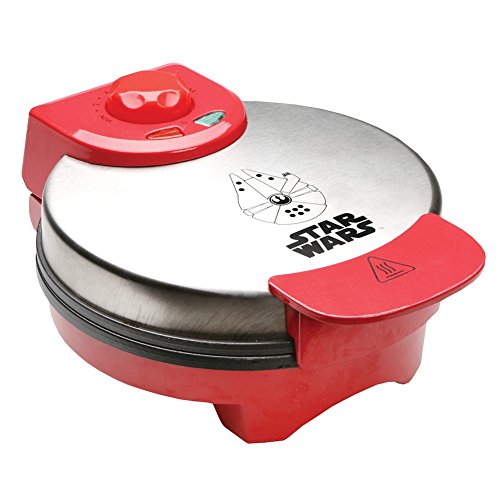 UNCANNY BRANDS Star Wars Waffle Maker Millenium Falcon Waffle Maker, Makes 7" Waffles Officially Licensed Disney Waffle Maker Star Wars Waffle Iron