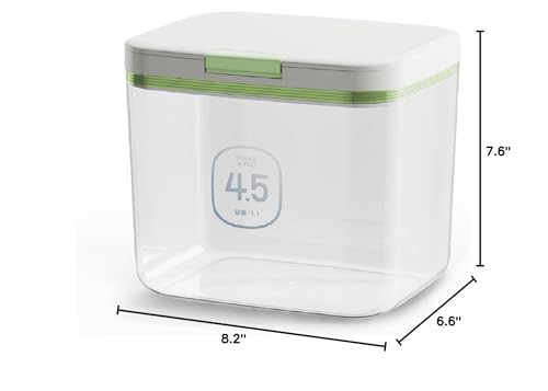 LivLab Rice Dispenser - with Measuring Cup Grain Container Bin for Kitchen Pantry Storage, BPA Free,4.5 L/4.6qt/5kg