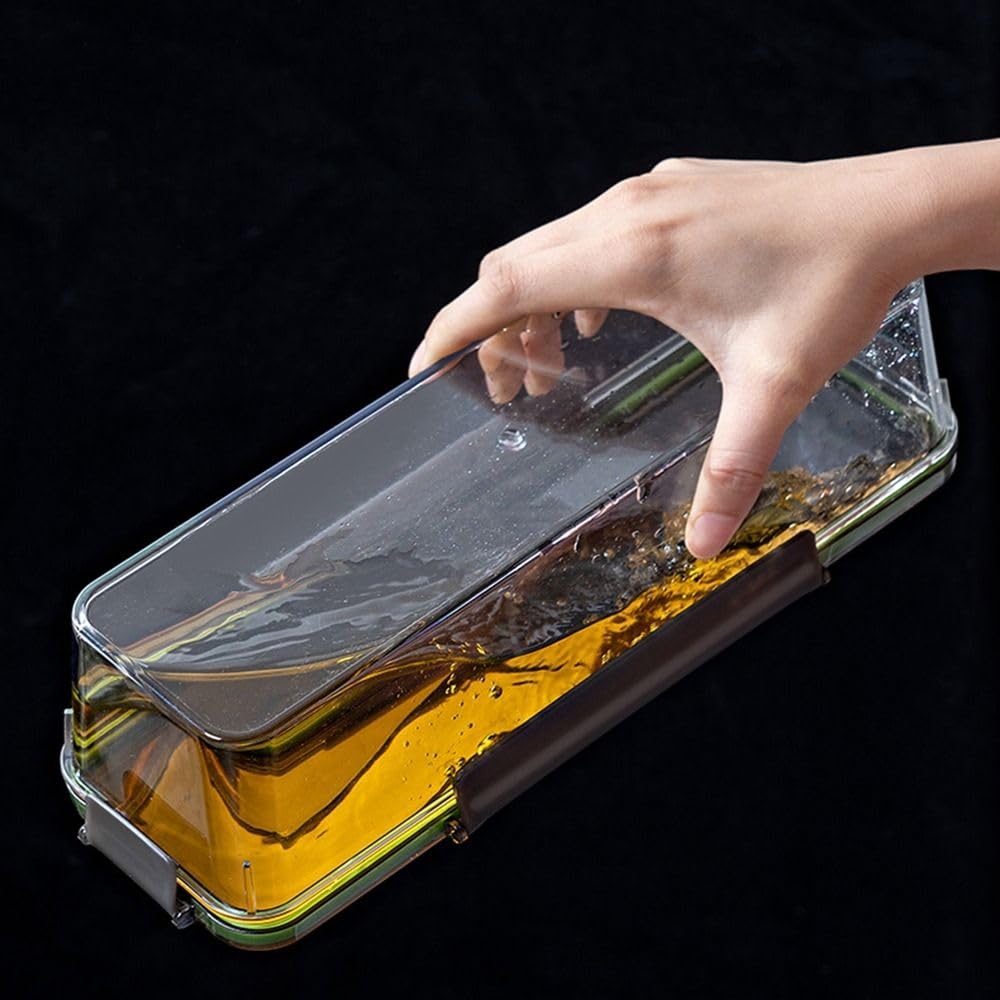 1PCS Pasta Storage Container,Transparent Storage Box Vegetable Storage Box Multipurpose Spaghetti Box for Kitchen(Short)
