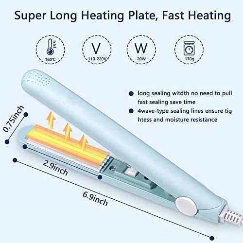 2PACK Mini Bag Sealer Heat, Portable Seal Plastic Bag Resealer Machine, Handheld Bag Heat Vacuum Sealers with Power Cable for Potato Chip Bags, Snack Bag, Food Storage