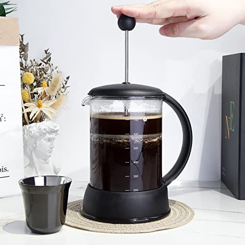 Easyworkz Eclipse French Press 27 oz Coffee Tea Maker with Borosilicate Glass