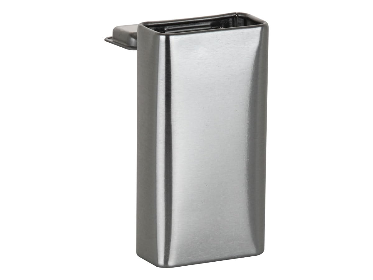 MagnaKoys Rectangular Silver Metal Hinged Lid Tin Containers (5 Pack)