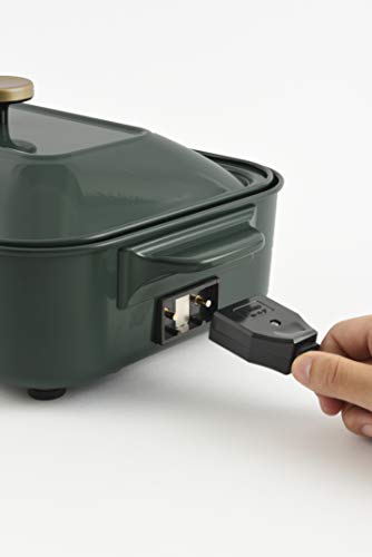 Bruno Compact Hot Plate Electric Griddle Multifunctional Electric Skillet 120V Bruno Indoor Grill Bruno Takoyaki Hotpot and Steamer Multi-color North American Authorization Dealership (cactus green)