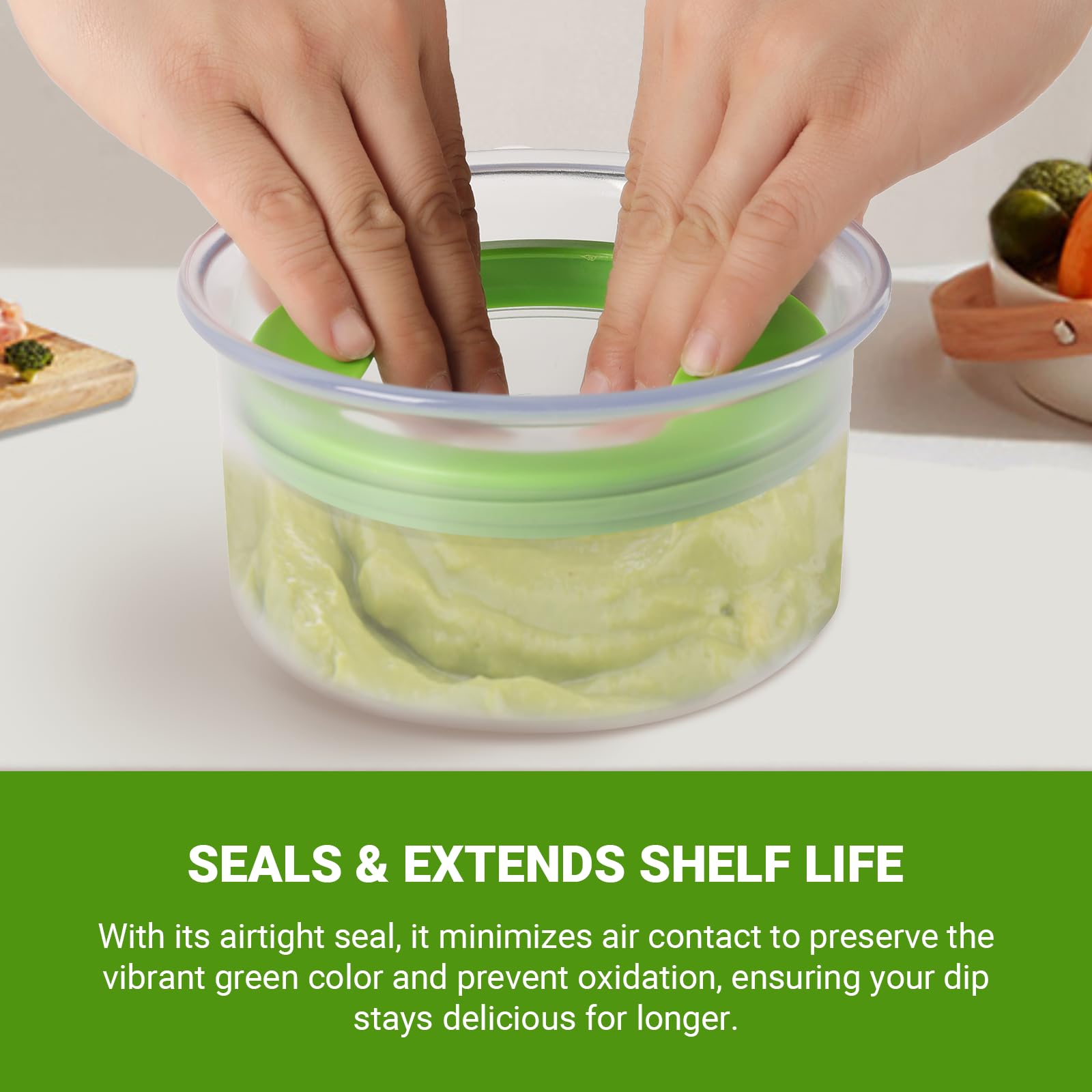 3Pack Guacamole Saver Containers, Wholly Guacamole Pro Keeper for Fridge, Avocado Dip Airtight Bowls, for Spice, Fruit and Vegetable, Marinade, Berry Mix, Seasoning, Prepworks Progressive Storage Box