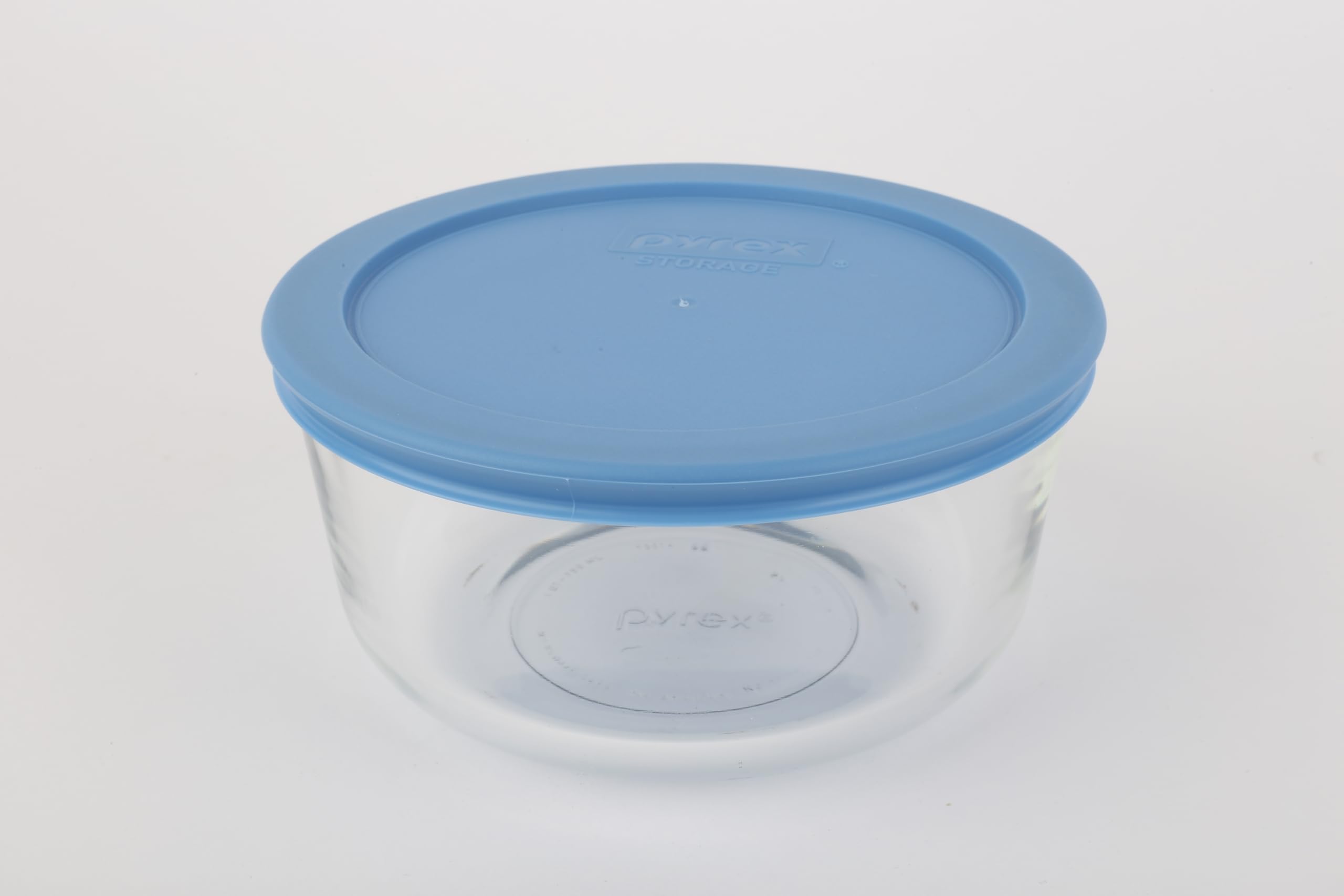 Utensilux Bundle of Pyrex Glass Storage Containers with Lids, Pyrex 4 Cup With Airforce Blue Lids Pack of 3, With Chalkboard Labels With Chalk Pen
