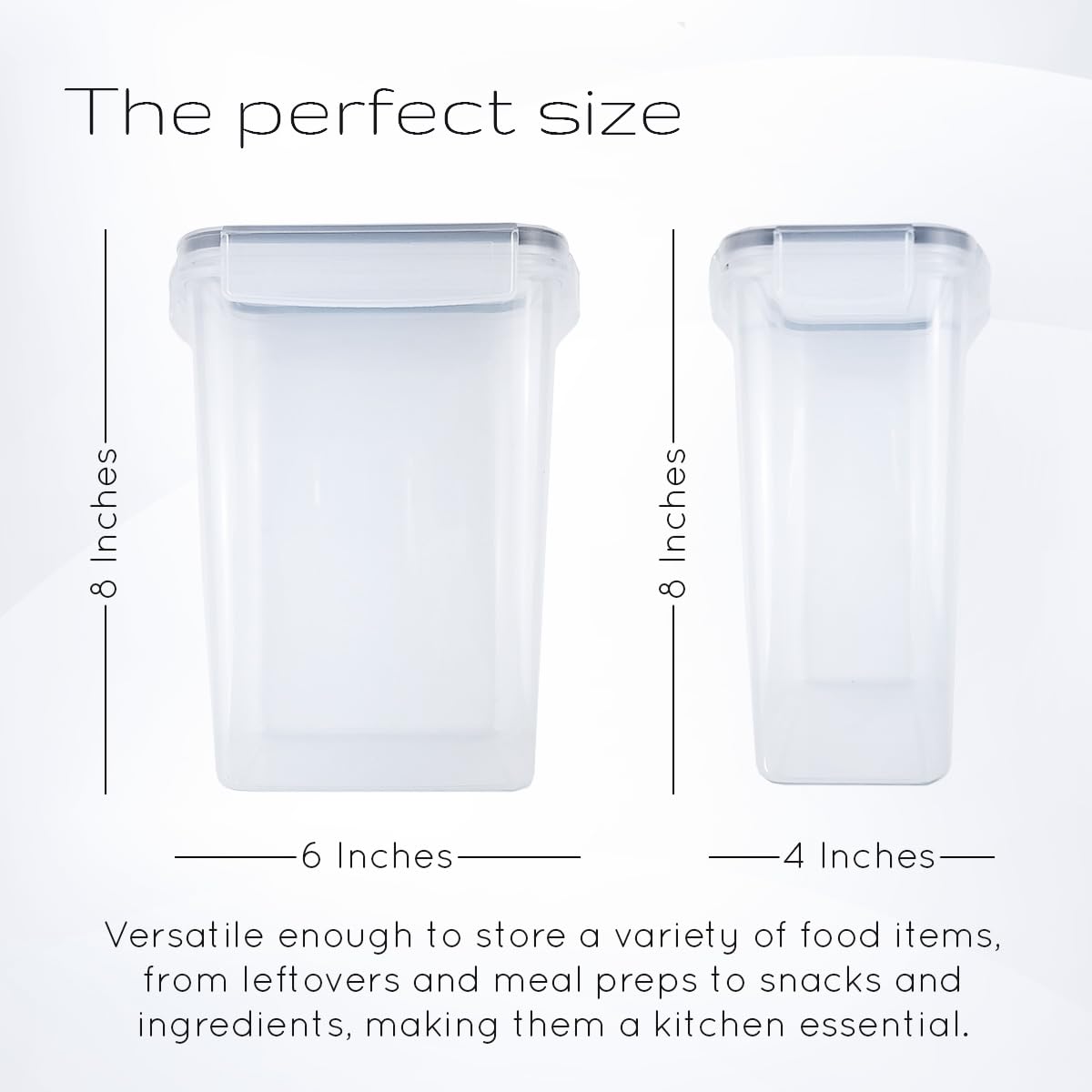 Ceybo Set of 12 Airtight Pantry Storage Containers with Snap Lids, Includes 16 Labels, 1 Marker and a Set of Measuring Spoons for Kitchen Organization (Blue)