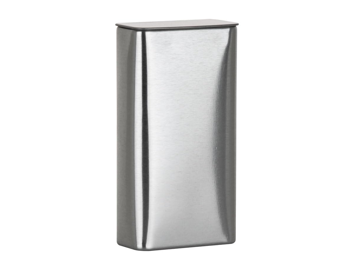 MagnaKoys Rectangular Silver Metal Hinged Lid Tin Containers (3 Pack)
