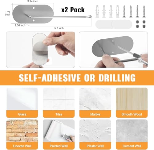2 Pack Hat Organizer Hat Rack for Baseball Caps Wall Mount, Tumbler Lid Organizer, Kitchen Utility Hooks under Cabinet, Hat Hanger Cup Lid Holder Self Adhesive No Drilling for Door Closet Wall