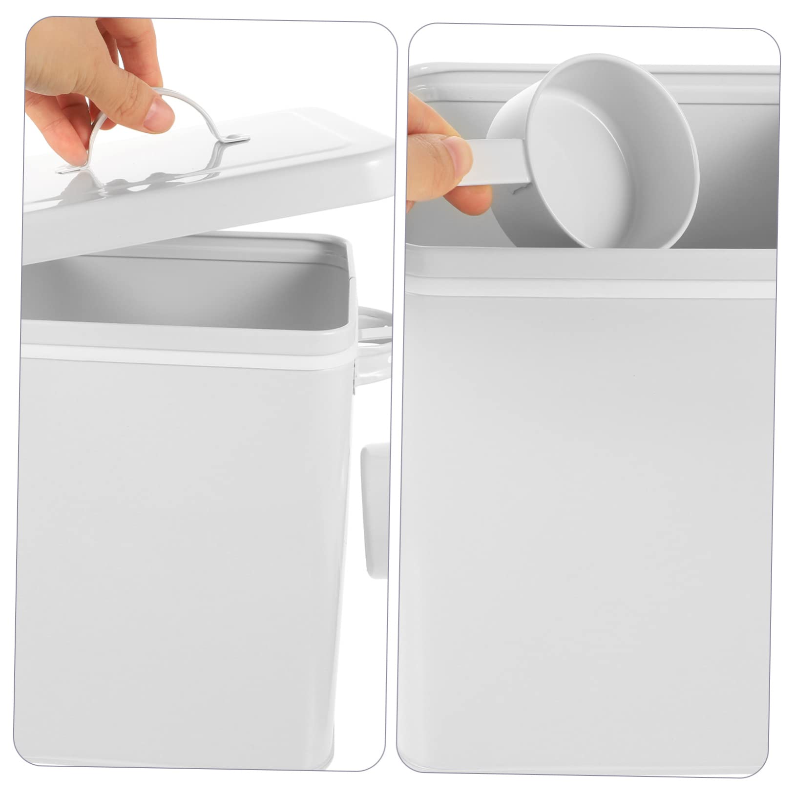 BESTOYARD 10 Lbs Box Kitchen Storage Bucket Grain Storage Container Rice Dispenser Cereal Dispenser Countertop Flour Containers Can Food Iron Rice Tin with Lid