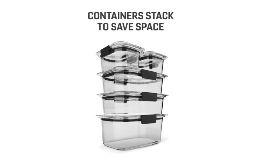Stoge Rubbermaid Brilliance bundle10-Piece Set, Leak-Proof and Clear Food Storage Containers