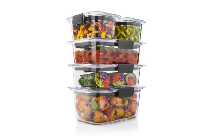 Stoge Rubbermaid Brilliance bundle10-Piece Set, Leak-Proof and Clear Food Storage Containers