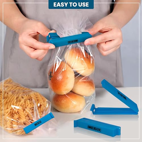 Fresh Finest Plastic Chip Clips Bag Sealing Clips for Food and Snack Storage Set of 12 (4.3 Inches)