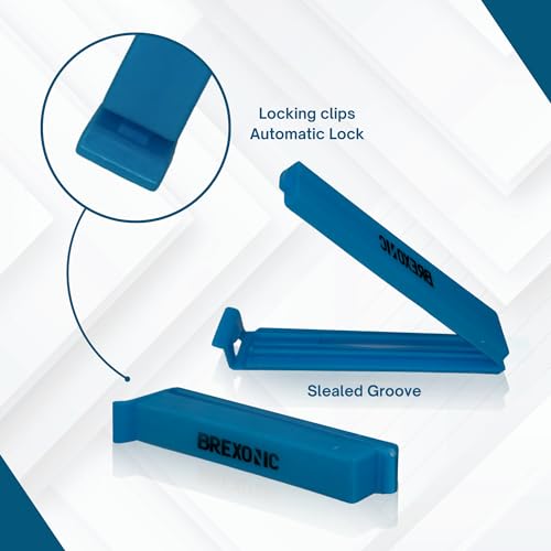 Fresh Finest Plastic Chip Clips Bag Sealing Clips for Food and Snack Storage Set of 12 (4.3 Inches)
