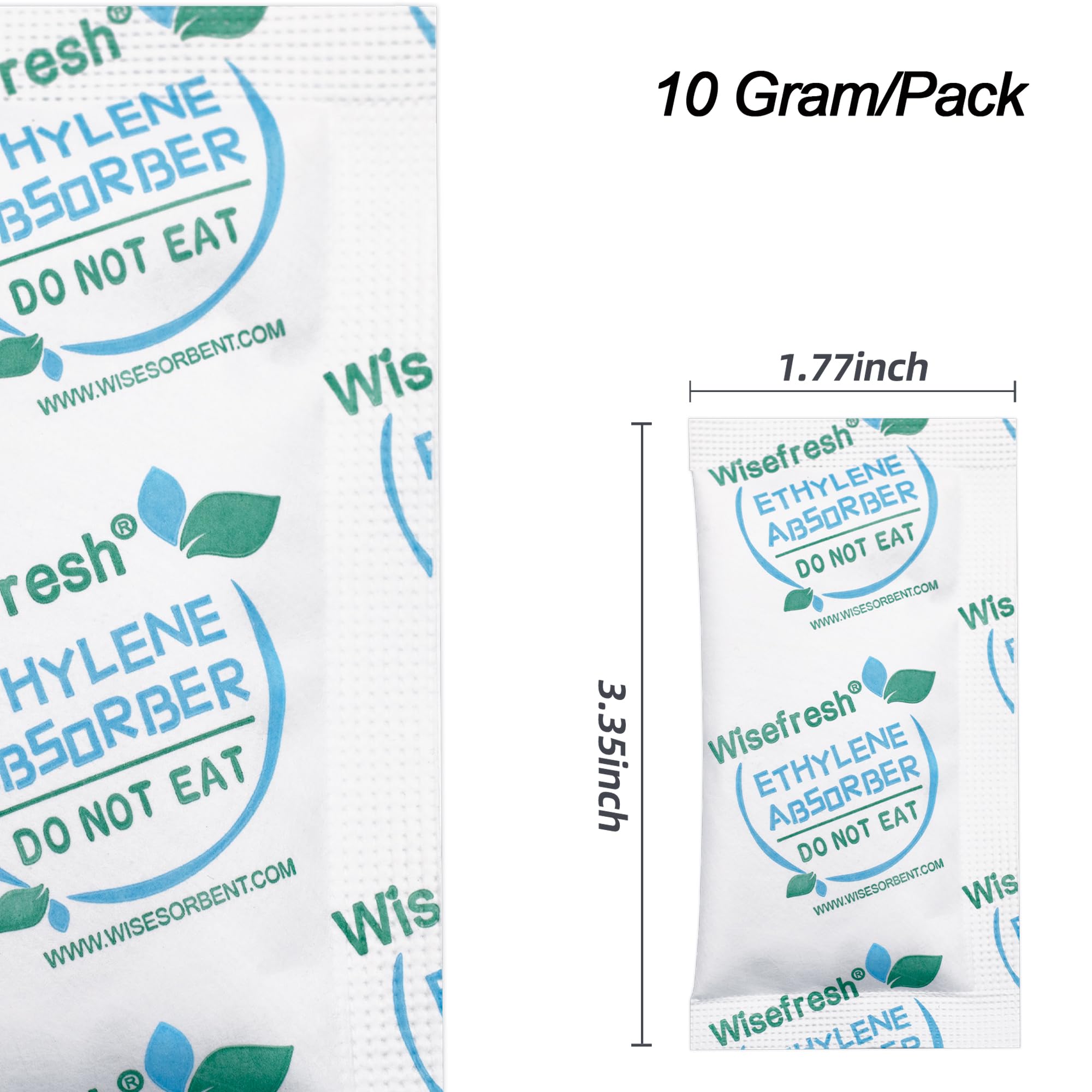 Wisesorb 20PCS 10 Gram Ethylene Gas Absorber Packet, Vegetable & Fruit Fresh Produce Protector, Food Freshness Extender, Fresh Fruit Preserver, Vegetable Saver