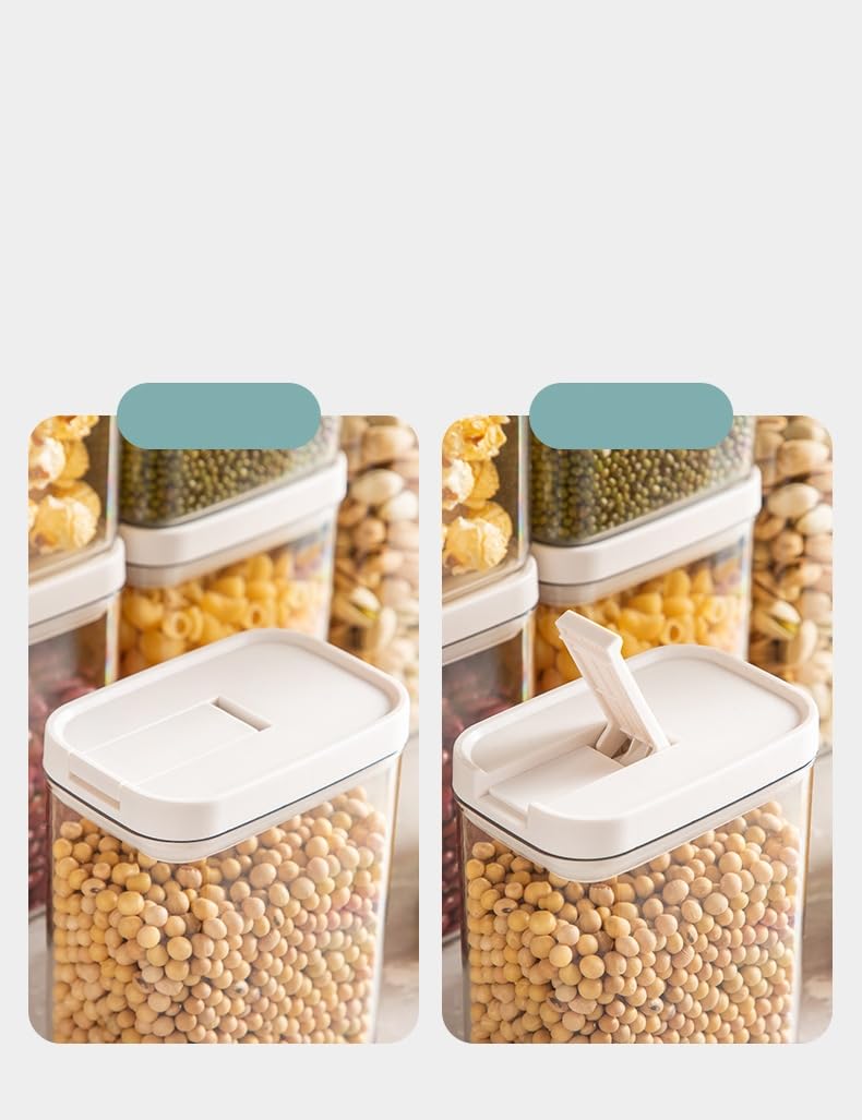 Frianchlly 2PCS Airtight Food Storage Containers Set with Lids PP Free Plastic Dry Food Canisters for Kitchen Pantry Organization and Storage (800ml/28.16oz)