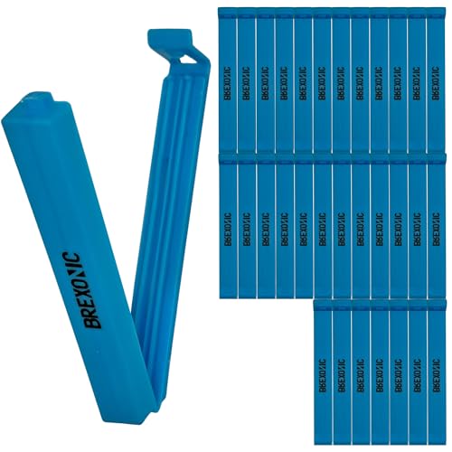 Fresh Finest Plastic Chip Clips Bag Sealing Clips for Food and Snack Storage Set of 12 (4.3 Inches)