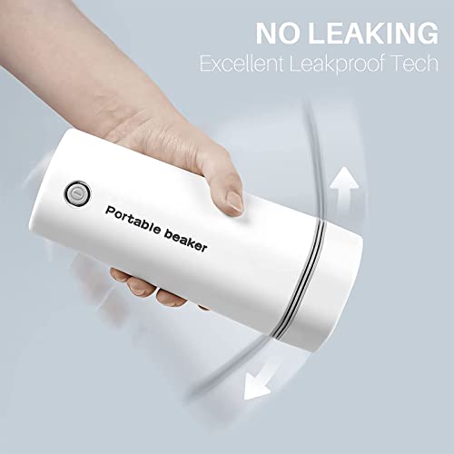 Travel Electric Kettle, Portable Electric Kettle for Boiling Water, Small Travel Tea Kettle Automatic Shut off, One Cup Hot Water Maker, 350ml-White