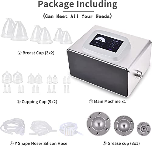 Unsvorns Vacuum Therapy Machine, BBL Machine, Upgrade Version Touch Screen Vacuum Cupping Massager with 24 Vacuum Cups and 3 Pumps