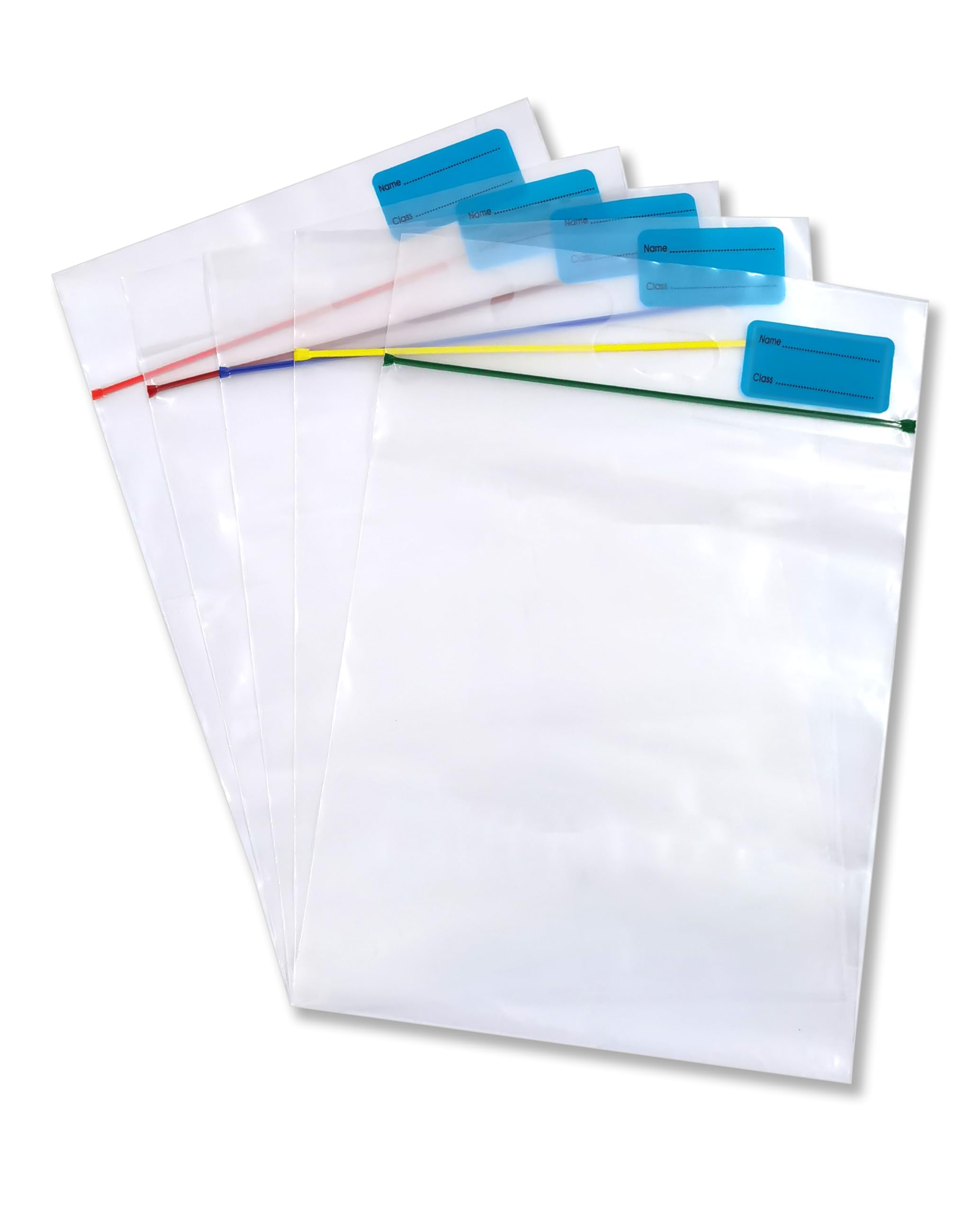 5-Pack- 12.2" x 17.3" Plastic Zip Poly Bags- Clear Resealable Zip Bag for Art Prints, Brochure, Photoes, Handicraft Gift