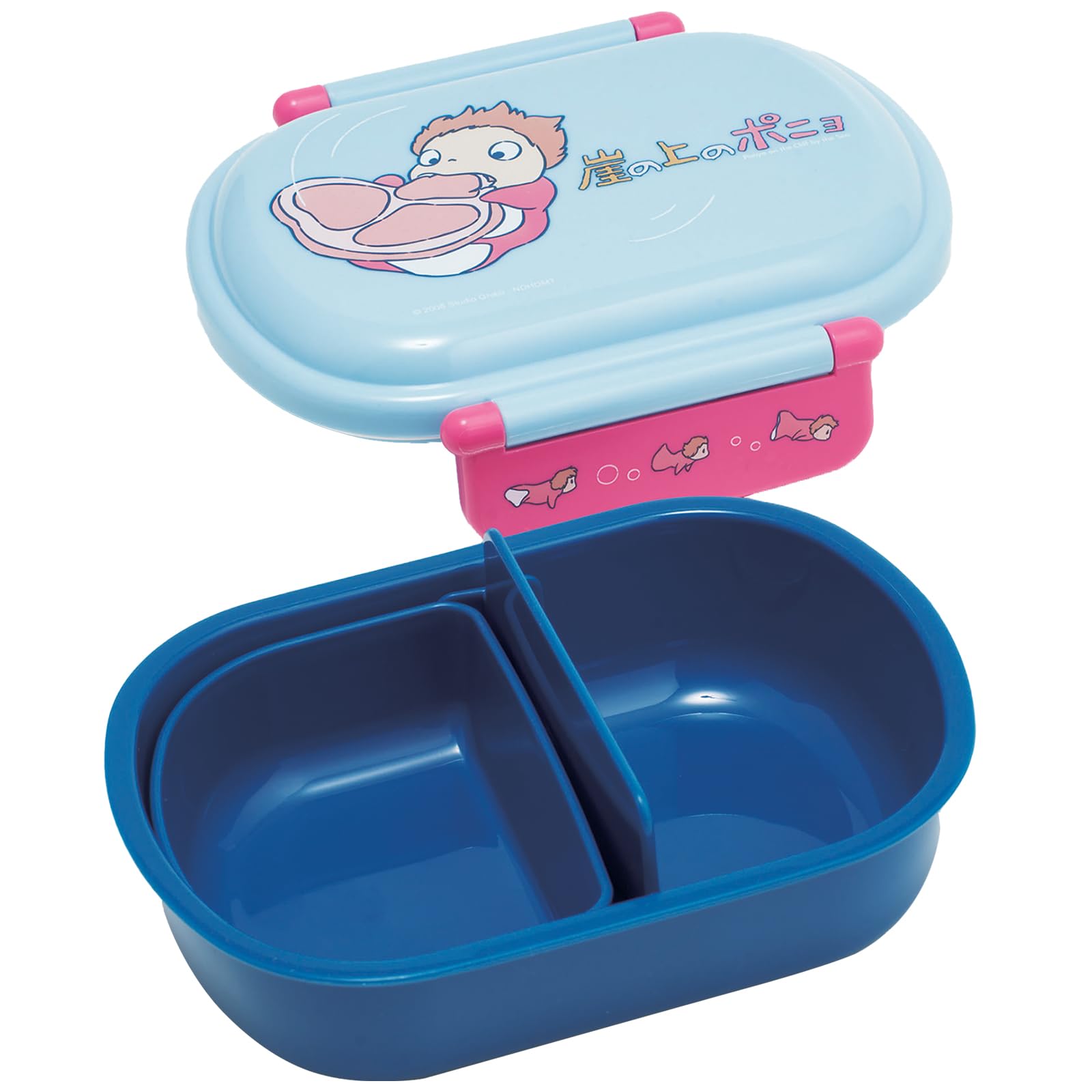 Skater Ponyo Bento Lunch Box 15.22oz - Ponyo and Ponyo's sisters, Blue, SK-GHB-64942