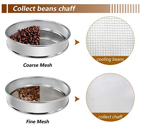 JIAWANSHUN 1.1lb Coffee Bean Cooler Electric Coffee Beans Cooling Machine No Chaff for Home Coffee Use (110V, black)