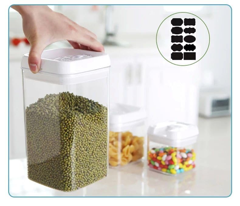 generic Airtight Food Storage Containers – 6 Piece set, Air Tight Pantry Storage Containers, Clear Kitchen Organization and Storage,Keeps your Food Fresh & Dry, 108353/6