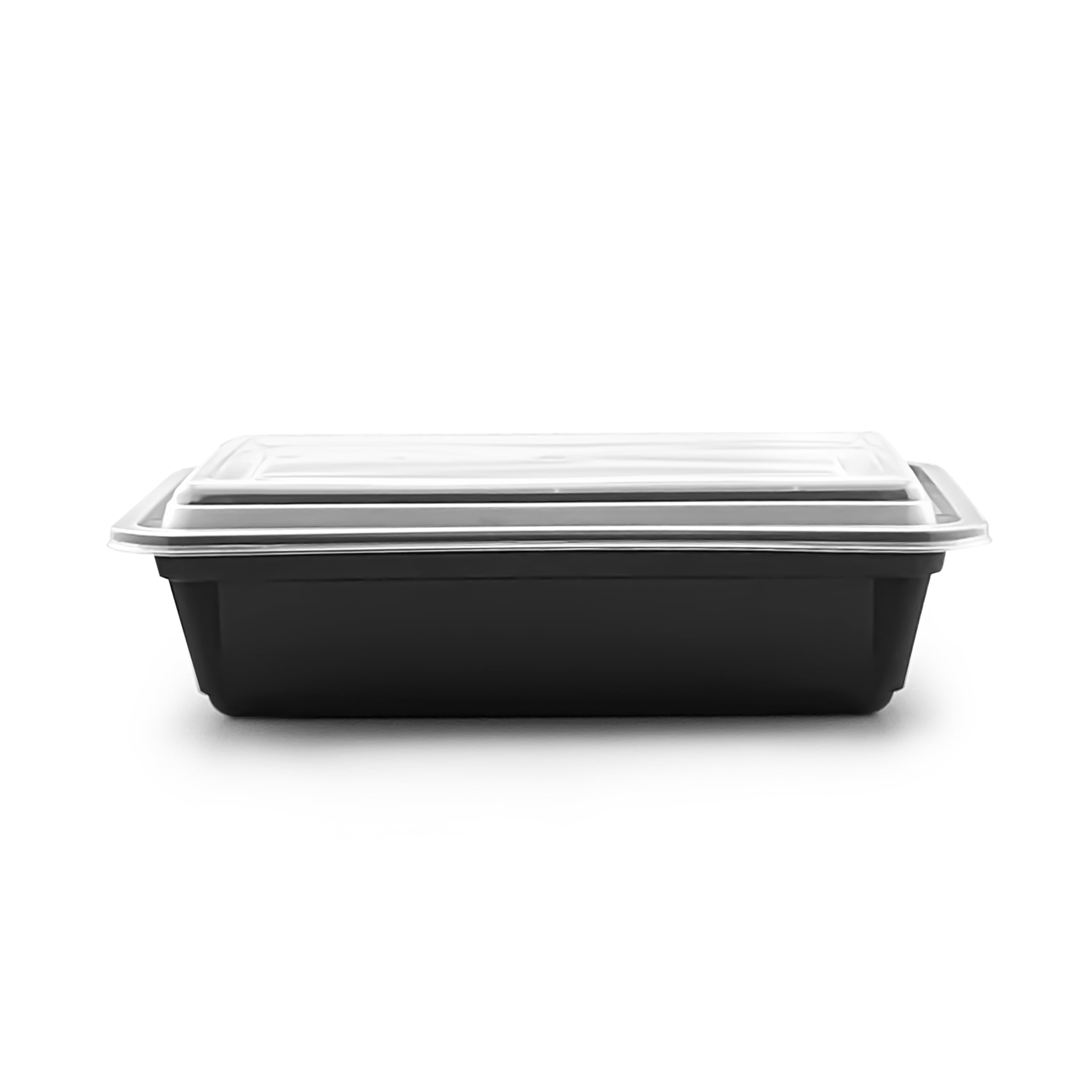 Meal Prep Containers 38oz Plastic Take Out Container with Lids, 1 Compartment, BPA Free, Leak-Proof, Stackable, Microwave Safe, Food Storage Containers for Lunch, Salad, Bento Box (50 Pack)