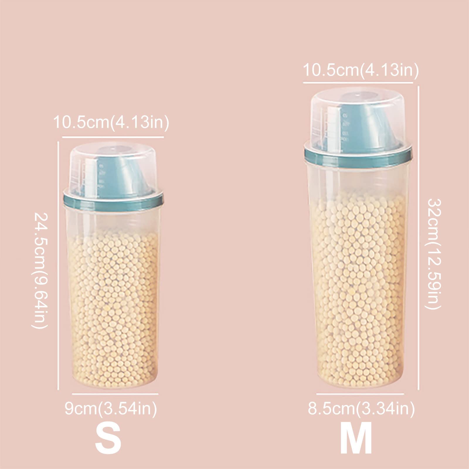BPA Free Food Storage Container with Lids and Pour Spout Large Airtight Storage for Kitchen and Pantry Organizer for Spaghetti Sugar Rice Cooker Pasta Cereal Spices Dry Goods Baking Supplies