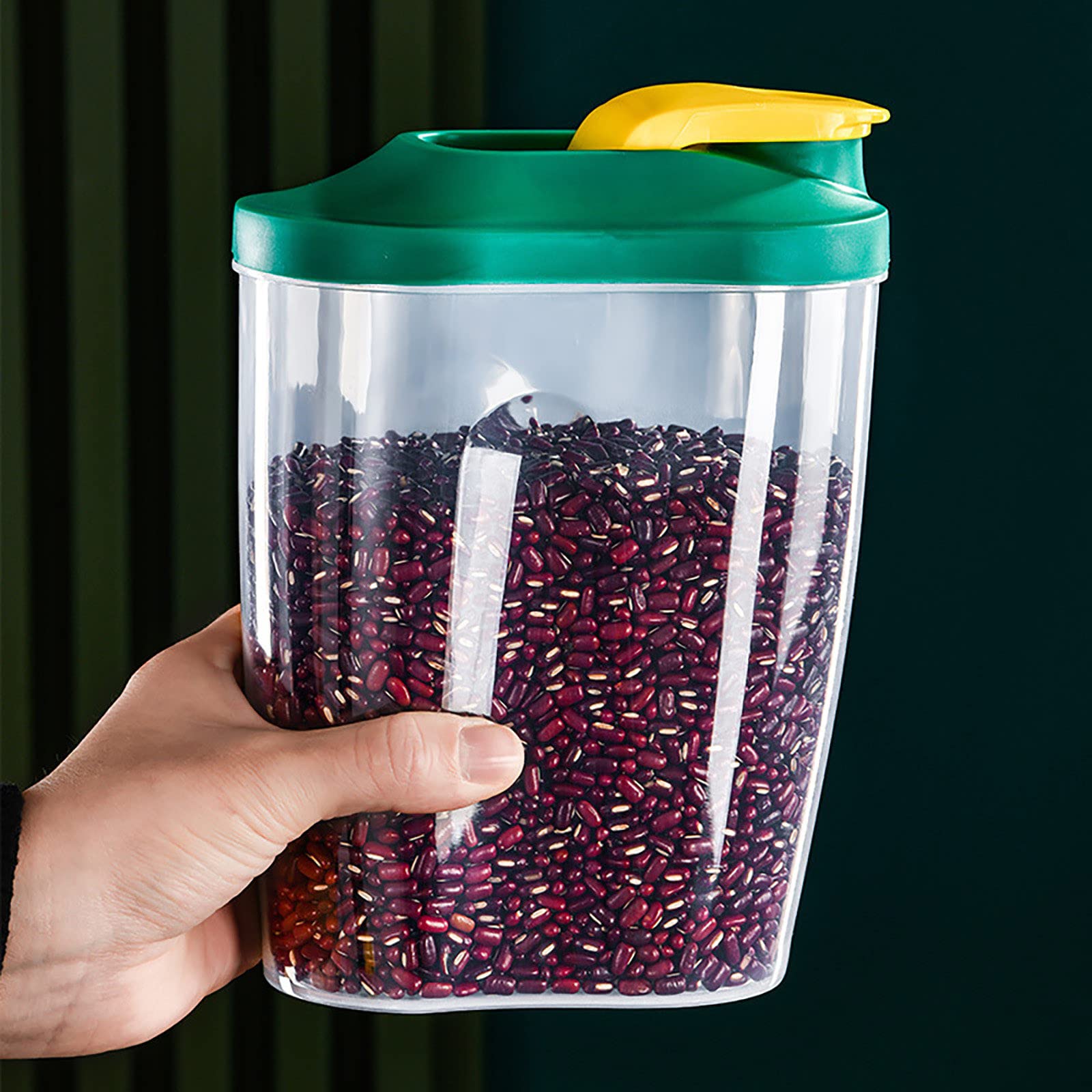 Prime Food Storage Container with Lids and Pour Spout BPA Free Airtight Storage for Kitchen and Pantry Portable Organizer for Spaghetti Sugar Rice Cooker Pasta Cereal Spices Dry Goods