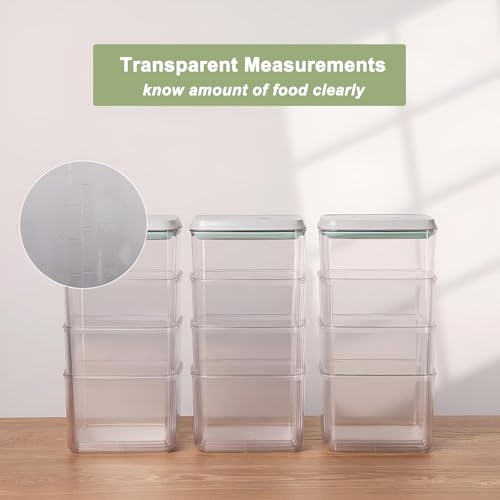 Kahyeets Pop Food Storage Containers with Lids Airtight Spaghetti Container with Labels Pasta Organizer for Kitchen Pantry Cereal Snack Flour Sugar Coffee (12pcs)