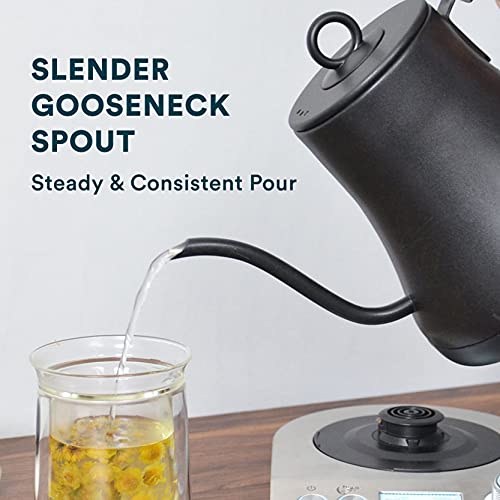OVALWARE Electric Pour Over Gooseneck Kettle 0.8L, Variable Temperature Control, Quick Boil, Smart Automatic Shutoff, Stainless Steel, Fast Hot Water Boiler, Electronic Pot Heater, Coffee/Tea Maker