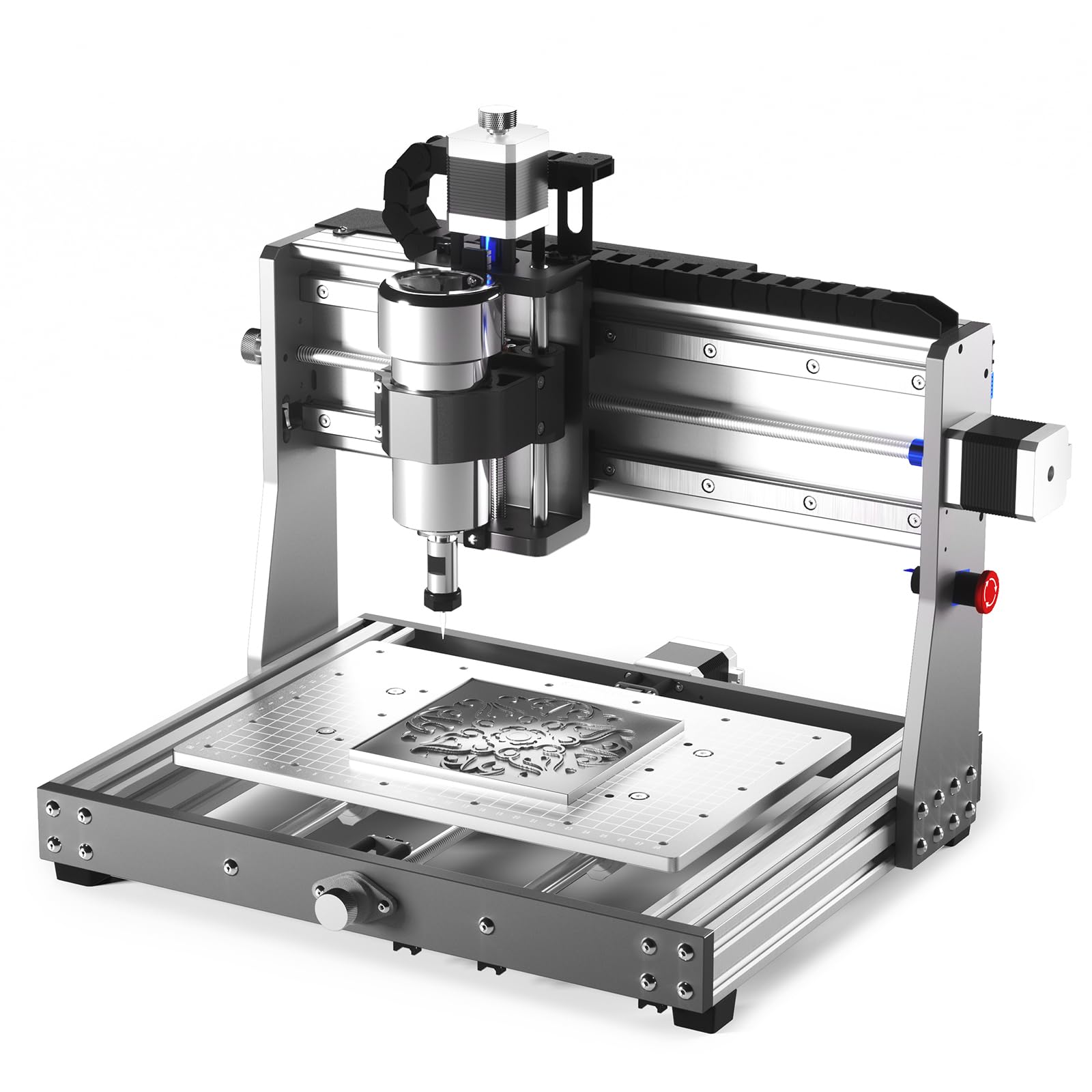 Genmitsu 3020-PRO MAX CNC Router Machine for Metal Carving and more, GRBL Offline Controller, with Limit Switches & Emergency-Stop, XYZ Effective Working Area 300 x 200 x 72mm (11.8 x 7.9 x 2.8inch)