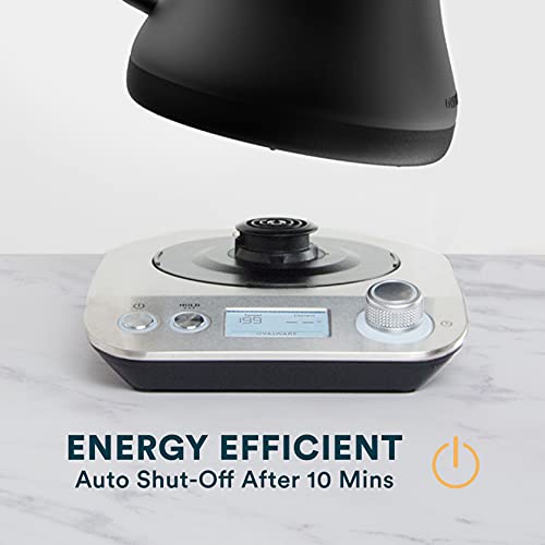 OVALWARE Electric Pour Over Gooseneck Kettle 0.8L, Variable Temperature Control, Quick Boil, Smart Automatic Shutoff, Stainless Steel, Fast Hot Water Boiler, Electronic Pot Heater, Coffee/Tea Maker