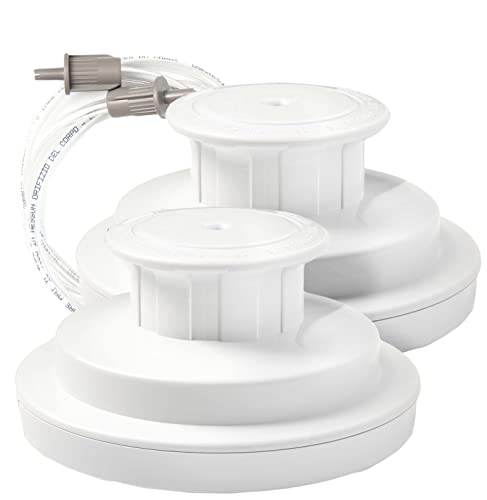 Jar Sealer Hood for Vacuum Sealing Wide-Mouth Mason Jar Food Storage 2 Pack with One Accessory Hose by Magic Vac, Keep Food Fresh BPA Free, MADE IN ITALY