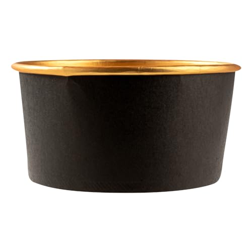 Restaurantware Foil Lux 25.3 OZ Take Out Container, 50 Insulated Foil Lining Food Container - Greaseproof, Stackable, Black Paper To Go Food Container, For Hot Or Cold Foods, Lids Sold Separately