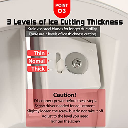 Letusto Shaved Ice Maker - Slushie Machine Use Normal Refrigerator Ice Cubes, with Stainless Steel Blades for Snow Cone, Cocktails and Snow Flakes, Bingsu Ice Shaver (Pink)