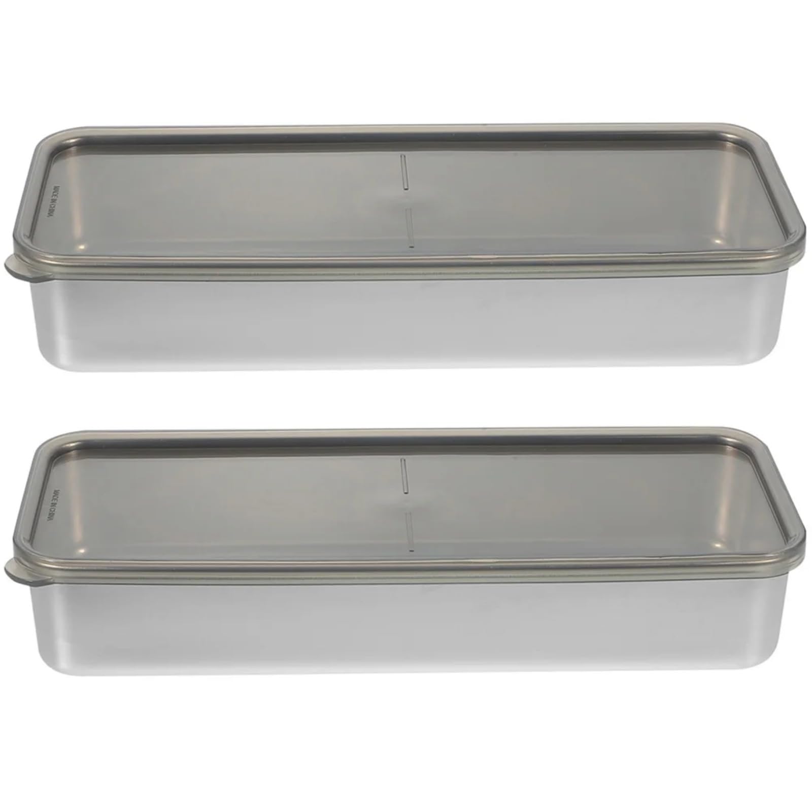 ninesung Bacon Container for Refrigerator | 2 Pack | Bacon Keeper | 304 Stainless Steel | Airtight Deli | Meat Storage Containers | Fridge Organizer Bins | Kitchen Food Storage Containers with Lids