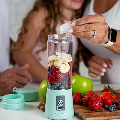 Portable Blender for Shakes and Smoothies โ Rechargeable 15.5-Oz Fusion Blender & Portable Juicer Comes with Carry Strap, USB Cable, 2 Reusable Straws, 1 Straw Cleaner & 1 Bottle Cleaner, (Cotton Candy Pink)