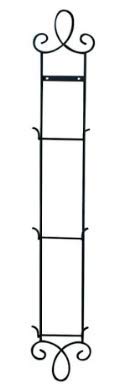 TRIPAR Augusta 3 Tier Vertical Black Plate Rack for Collectible Plates, Plaques, Dishes, & China