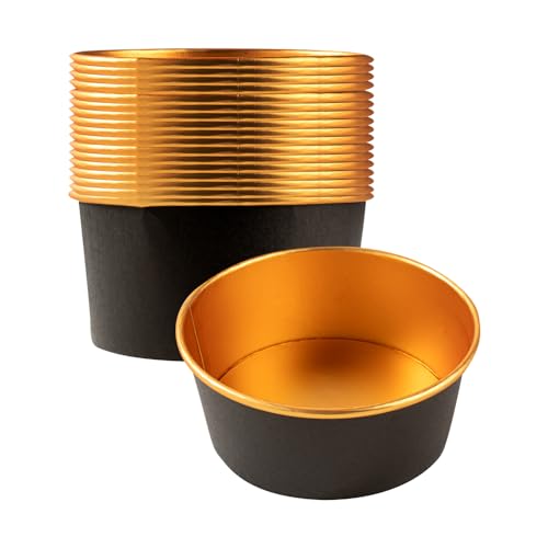 Restaurantware Foil Lux 25.3 OZ Take Out Container, 50 Insulated Foil Lining Food Container - Greaseproof, Stackable, Black Paper To Go Food Container, For Hot Or Cold Foods, Lids Sold Separately