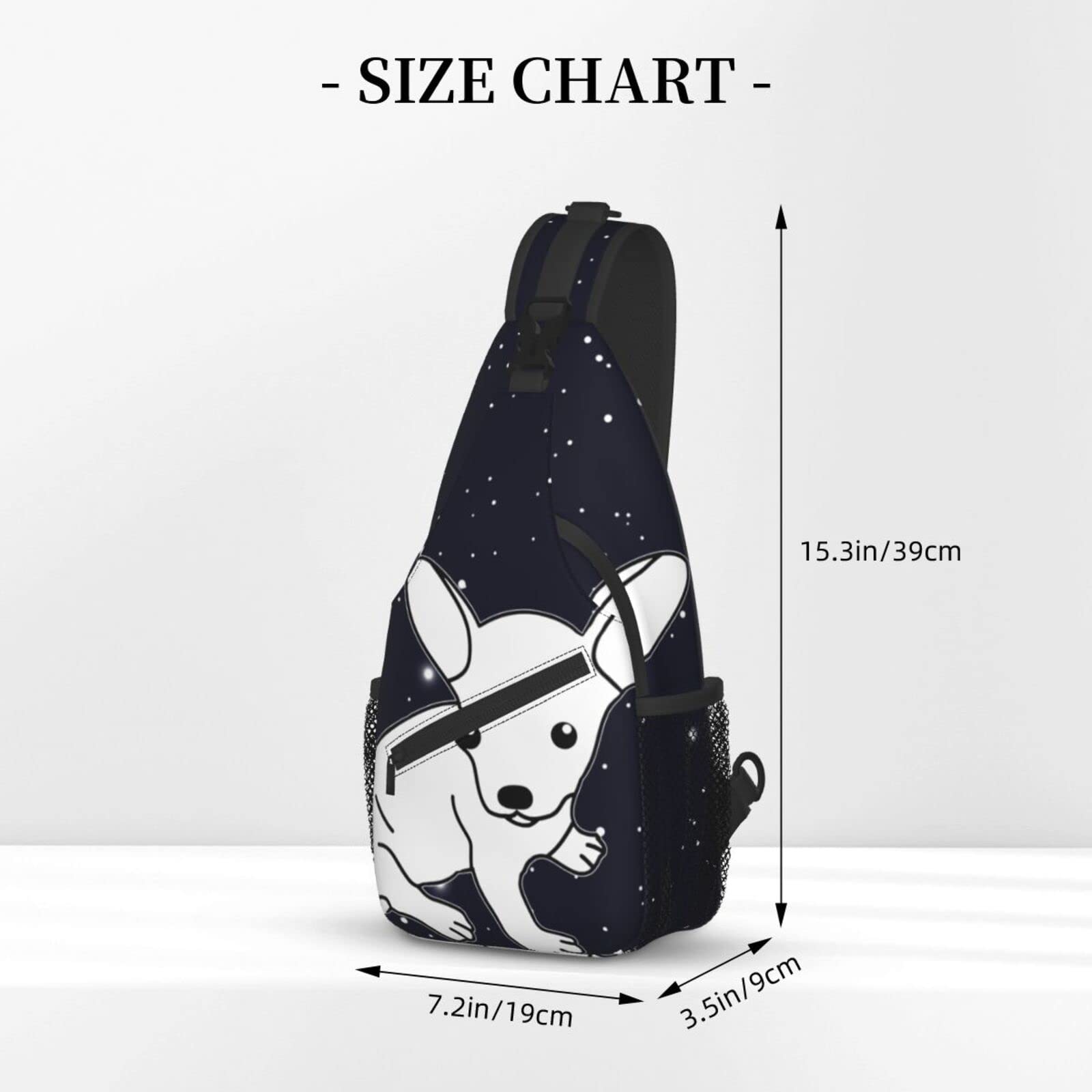 Chihuahua Puppy Chest Bag Shoulder Bag, Funny Animals Sling Backpack Casual Travel Bag for Men and Women