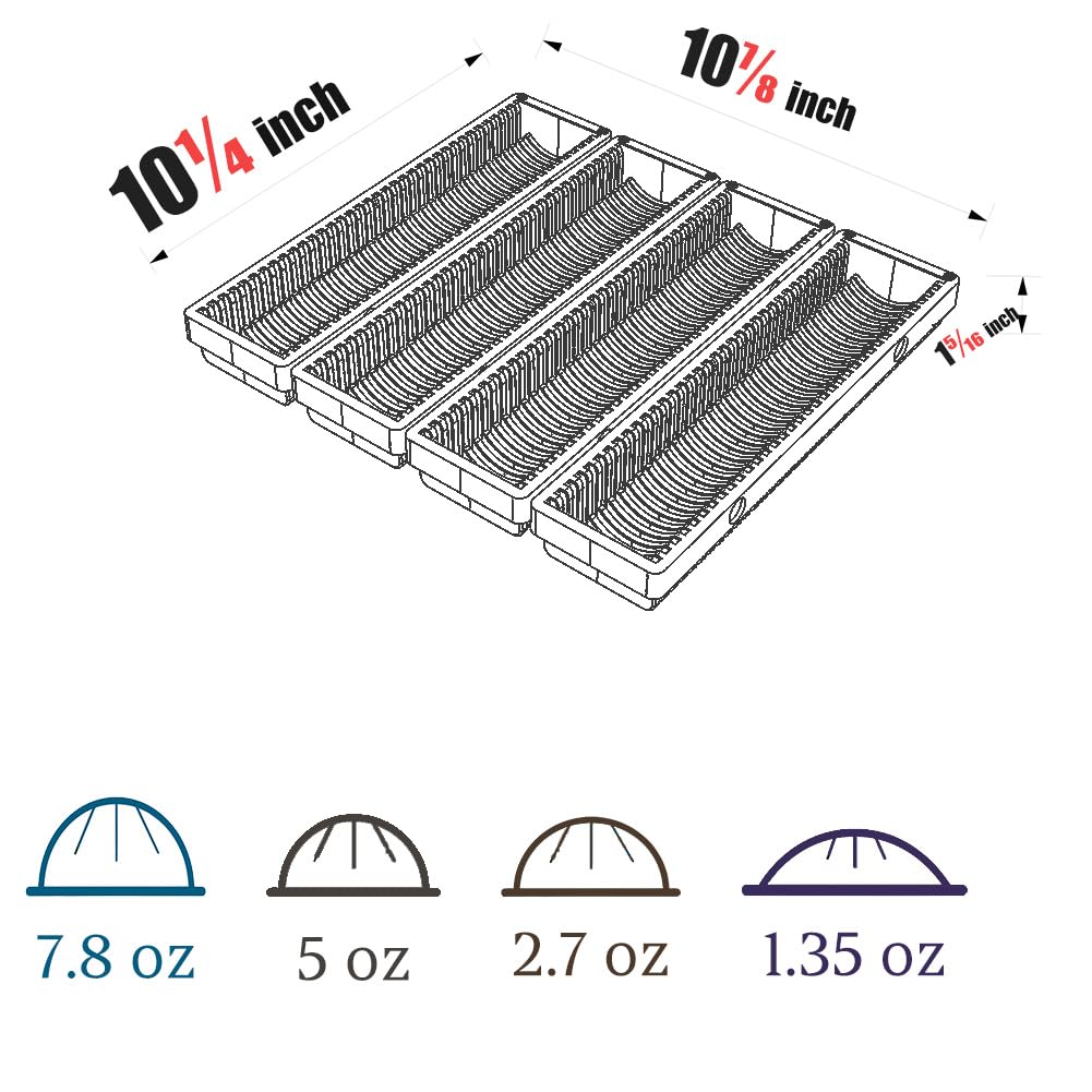 MAULEHUA Coffee Pod Drawer Organizer for Nespresso Vertuo Capsule,Coffee Capsule Storage Tray,Magnetic Connect Black-4Pack