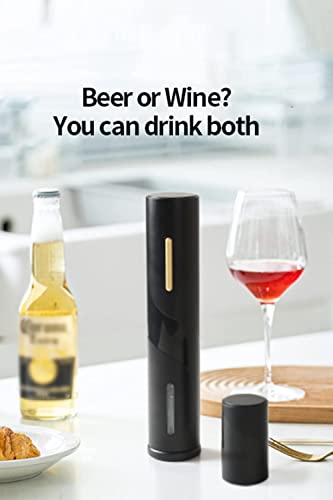 Hisip Electric Wine Opener, Battery Wine Bottle Opener Contains Beer Opener Wine Gift Set Automatic Corkscrew Electric Potable for Home Bar