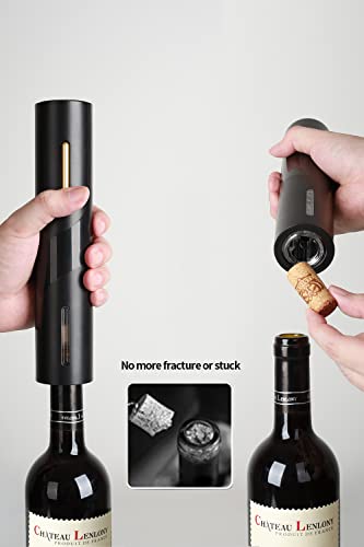 Hisip Electric Wine Opener, Battery Wine Bottle Opener Contains Beer Opener Wine Gift Set Automatic Corkscrew Electric Potable for Home Bar